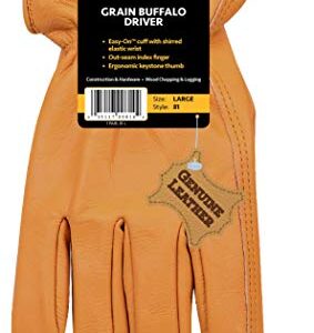 Kinco - Unlined Buffalo Leather Work Gloves, (81)