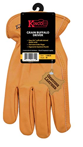 Kinco - Unlined Buffalo Leather Work Gloves, (81)