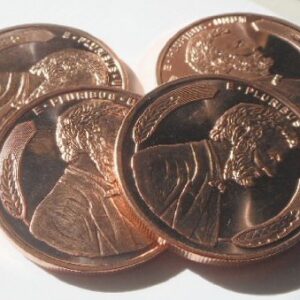 Pure Copper Bullion 1 Ounce Rounds Roll of 20