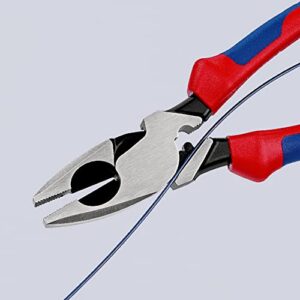 Knipex 09 12 240 9.5-Inch Ultra-High Leverage Lineman's Pliers with Fish Tape Puller and Crimper