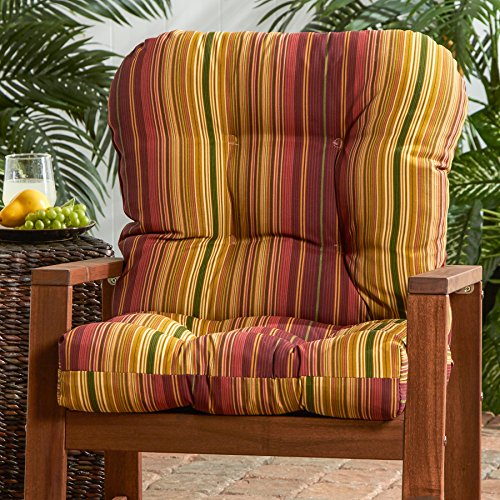 Greendale Home Fashions Outdoor Seat/Back Chair Cushion, Kinnabari