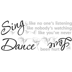 RoomMates RMK1552SCS Dance, Sing, Love Quote Peel and Stick Wall Decals