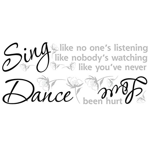 RoomMates RMK1552SCS Dance, Sing, Love Quote Peel and Stick Wall Decals