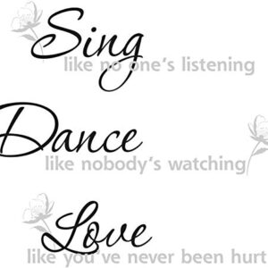 RoomMates RMK1552SCS Dance, Sing, Love Quote Peel and Stick Wall Decals