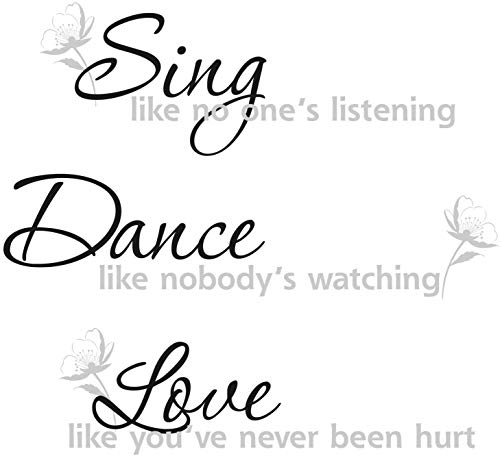 RoomMates RMK1552SCS Dance, Sing, Love Quote Peel and Stick Wall Decals