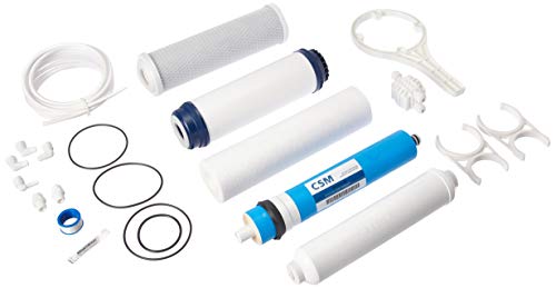 Reverse Osmosis (RO) Service and Maintenance Kit with Replacement Filters and Membrane