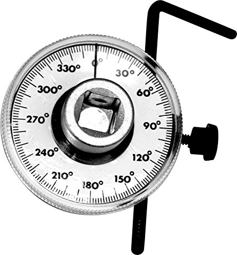 Performance Tool M205 1/2-Inch Torque Angle Gauge Tool, 360 Degree Angle Scale