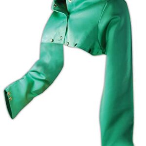 MAGID SparkGuard 1855S FR Cape Sleeve | ASTM D6413 Compliant Flame Resistant Cape Sleeve with an Adjustable Snap Wrist Closure - Green, Large (1 Cape)