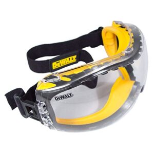 dewalt goggle concealer clear safety work goggle dpg82-11d