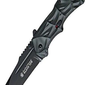 Smith & Wesson Black Ops SWBLOP3T 7.7in S.S. Assisted Opening Knife with 3.4in Tanto Point Blade and Aluminum Handle for Tactical, Survival and EDC