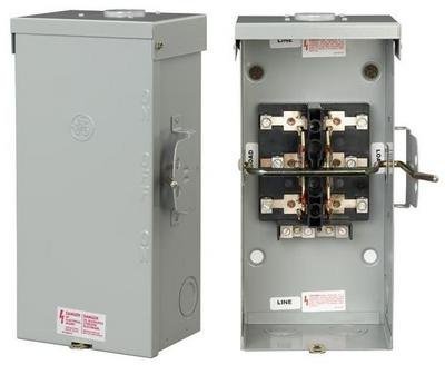 GE TC10324R 3 Wire 2 Pole Non-Fusible Emergency Power Transfer Switch 240 Volt AC 200 Amp NEMA 3R Spec-Setter