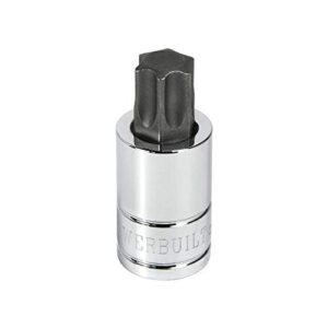 powerbuilt t-70 star bit socket, 1/2 inch drive, torx, high visibility size marking - 940363