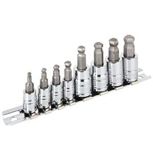 powerbuilt 642403 metric wobble ball hex bit set, 8-piece