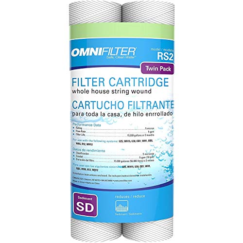 Fits OmniFilter RS2-DS String Wound Filters 2 pack 5 micron