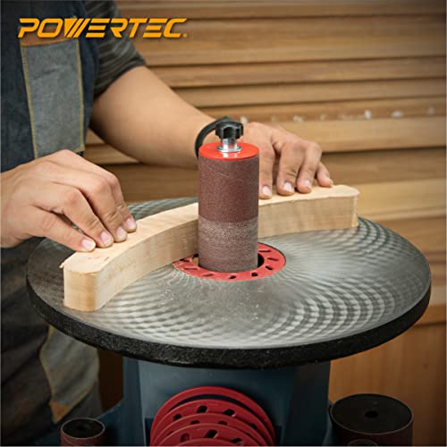 POWERTEC 11215 4.5 Inch Sanding Sleeves for Spindle Sander | 120 Grit | Aluminum Oxide Sandpaper Diameter 3 Inch – 3 Pack