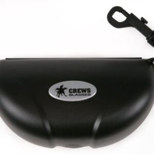 Crews 207 Hard shell Crush Resistant Eyeglass Case with Belt Loop Hook, Black