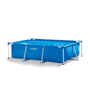 intex 86" x 23" rectangular frame above ground outdoor child safe splash swimming pool