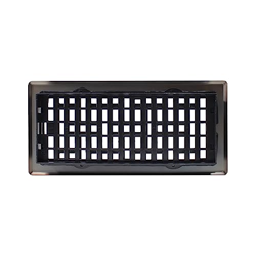 Decor Grates AJH410-RB Oriental Floor Register, 4x10 Inches, Rubbed Bronze Finish