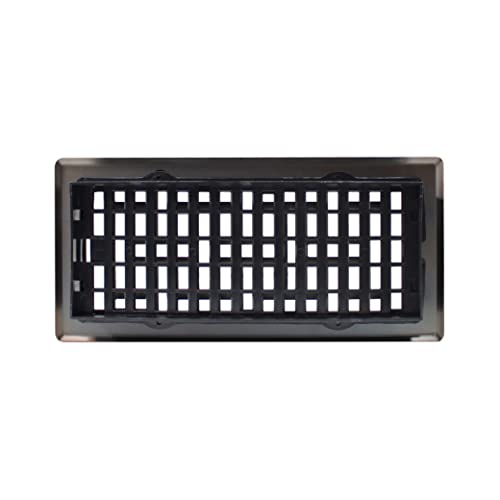 Decor Grates AJH410-RB Oriental Floor Register, 4x10 Inches, Rubbed Bronze Finish