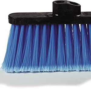 Carlisle FoodService Products 3685314 Duo-Sweep Light Industrial Broom Head, 4" Long Blue Synthetic Bristles, 13" W x 7" H Overall