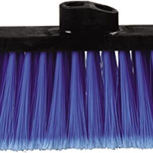 Carlisle FoodService Products 3685314 Duo-Sweep Light Industrial Broom Head, 4" Long Blue Synthetic Bristles, 13" W x 7" H Overall