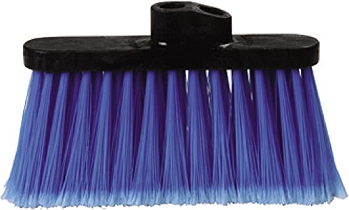 Carlisle FoodService Products 3685314 Duo-Sweep Light Industrial Broom Head, 4" Long Blue Synthetic Bristles, 13" W x 7" H Overall