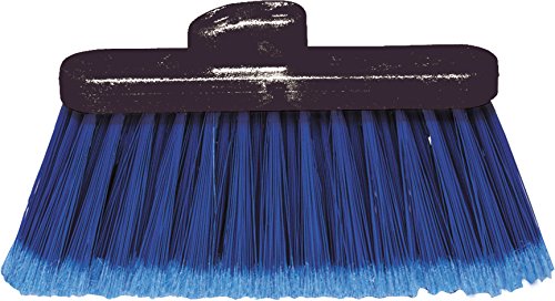 Carlisle FoodService Products 3685314 Duo-Sweep Light Industrial Broom Head, 4" Long Blue Synthetic Bristles, 13" W x 7" H Overall