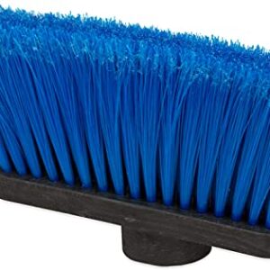 Carlisle FoodService Products 3685314 Duo-Sweep Light Industrial Broom Head, 4" Long Blue Synthetic Bristles, 13" W x 7" H Overall