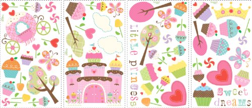 RoomMates RMK1605SCS Happi Cupcake Land Peel and Stick Wall Decals