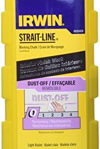 IRWIN Tools STRAIT-LINE Dust-Off Marking Chalk, 6-ounce (4935426) , Purple