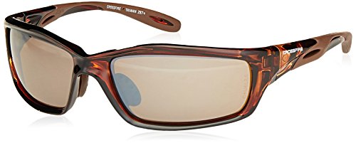 Crossfire 2117 Infinity Premium Safety Glasses, HD Brown Mirror Lens - Brown Frame