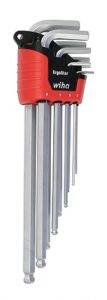 wiha 66996 ergostar ball end hex l-key, 9-piece set