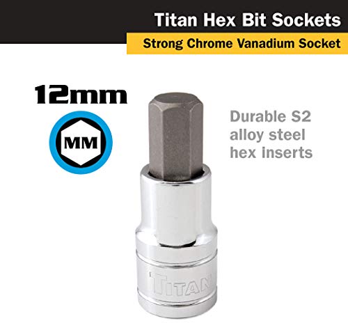 Titan 15612 1/2-Inch Drive x 12mm Hex Bit Socket