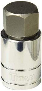 titan tools - hex bit socket 1/2 drive 22 mm c (15622)