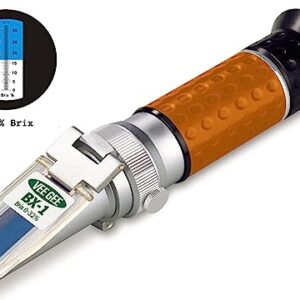 Vee Gee Scientific BX-1 Handheld Brix Refractometer, Industrial-Grade, 0-32% Brix Range, 0.2% Resolution, ±0.2% Accuracy, 1-Year Warranty