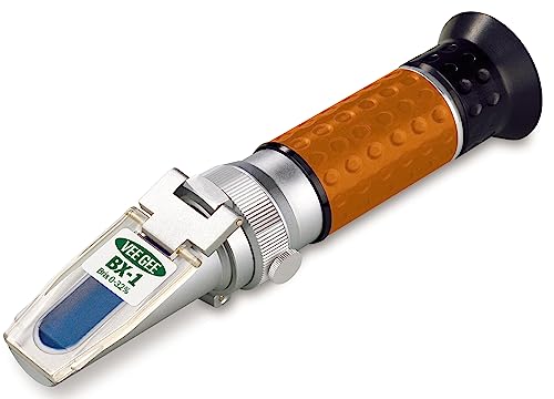 Vee Gee Scientific BX-1 Handheld Brix Refractometer, Industrial-Grade, 0-32% Brix Range, 0.2% Resolution, ±0.2% Accuracy, 1-Year Warranty