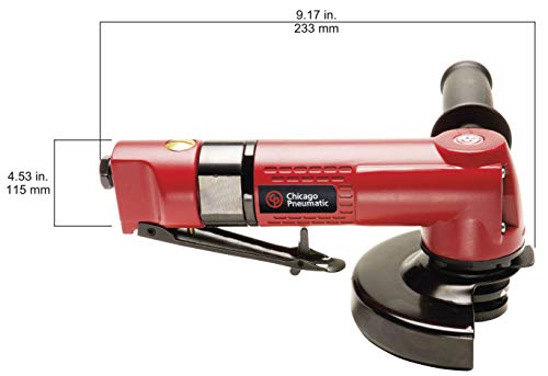 Chicago Pneumatic CP9121BR - Air Grinder Tool, Welder, Woodworking, Automotive Car Detailing, Stainless Steel Polisher, Heavy Duty, Right Angle Grinder, 5 Inch (125 mm), 0.8 HP / 600 W - 12000 RPM