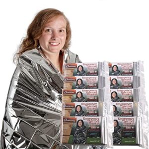 grizzly gear emergency mylar blanket 4 pack- 7' x 4' 1/3" thermal weatherproof survival gear- durable tearproof prepper supplies