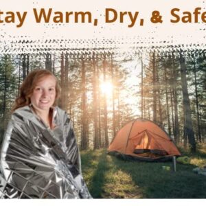 Grizzly Gear Emergency Mylar Blanket 4 Pack- 7' x 4' 1/3" Thermal Weatherproof Survival Gear- Durable Tearproof Prepper Supplies