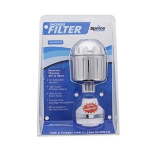 sprite showers ho2-cm high output 2 universal shower filter, chrome