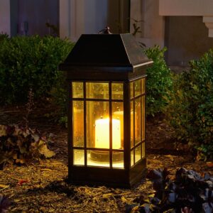 Smart Solar 3900KR1 San Rafael Estate Solar Lantern, 22-Inch, Antique-Bronze