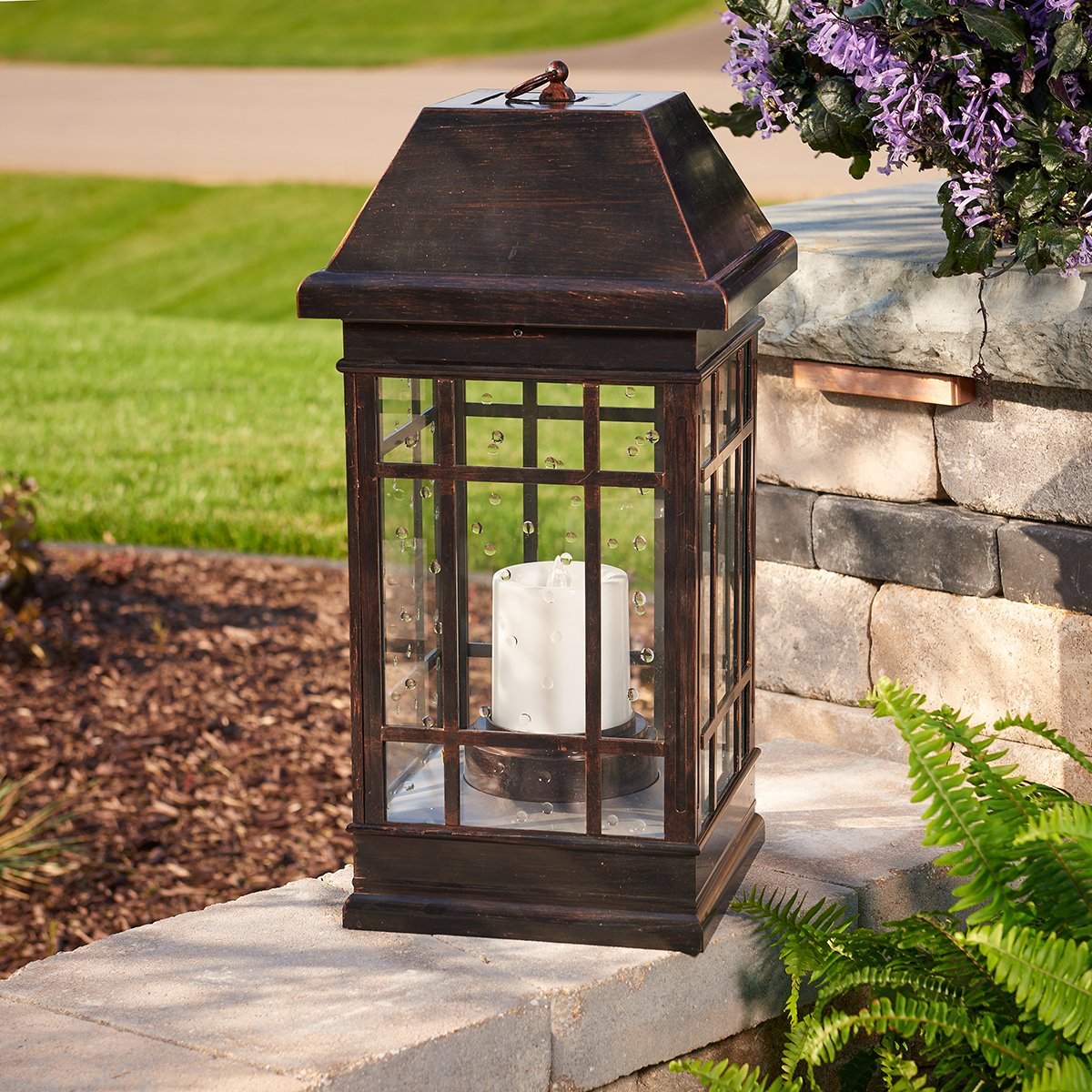 Smart Solar 3900KR1 San Rafael Estate Solar Lantern, 22-Inch, Antique-Bronze