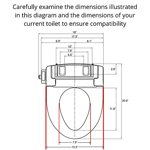 IntelliSeat - Smart Bidet Toilet Seat with Adjustable Water Pressure & Warm Water, Heated Seat & Dryer | Elongated Luxury Electric Bidet Toilet Seat