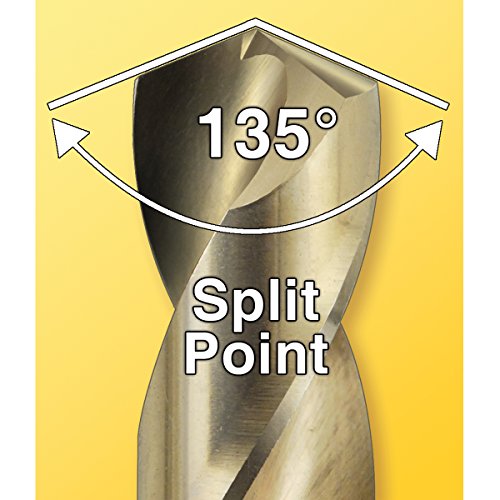 IVY Classic 10532 1/2-Inch Hi-Molybdenum Steel Drill Bit, 135-Degree Split Point, Reduced Shank, USA, 1/Card