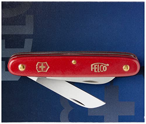 FELCO Grafting & Garden Pruning Knife (3.90 50) - Light Weight All-Purpose Knife with Straight Blade, red, 2.25-inches (V39050)