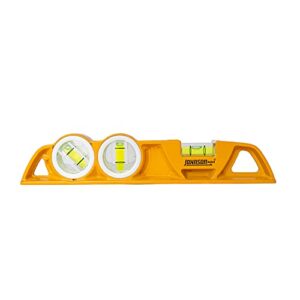 johnson level & tool 1404-1000 10-inch welder-foots torpedo level, yellow