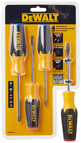 DEWALT Screwdriver Set, 4 Piece (DWHT62512) , Black