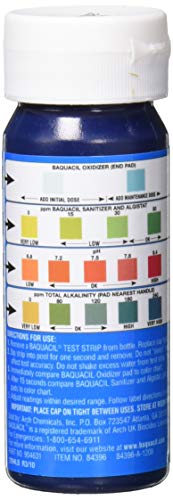 Baquacil 84396 4-Way Test Strips Swimming Pool Water Testers, 25 ct