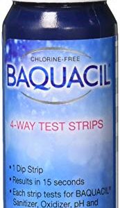 Baquacil 84396 4-Way Test Strips Swimming Pool Water Testers, 25 ct