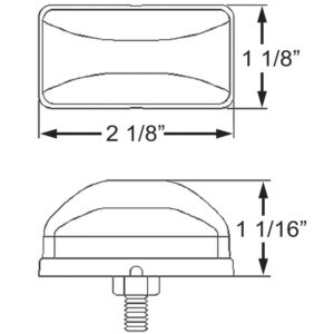 Seachoice Clearance Light Mini Trailer, Amber LED, w/Stud